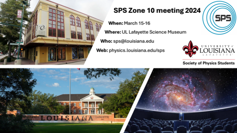 SPS Zone 10 Meeting: March 15-16 | Department of Physics